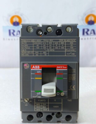 ABB TMAX XT1C160 100A 3POLE CIRCUIT BREAKER MCCB 25kA at 440V FREE SHIPPING | eBay