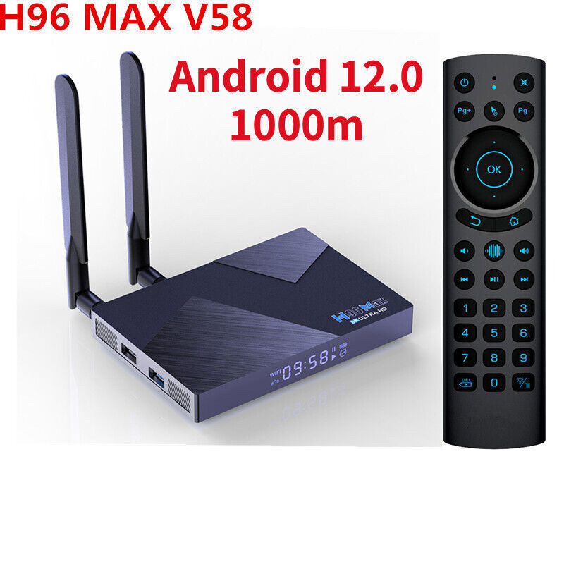 H96 MAX V58 RK3588 TV BOX Android 12.0 Quad Core 2.4G 5G BT4.0 Wifi6.0 ...