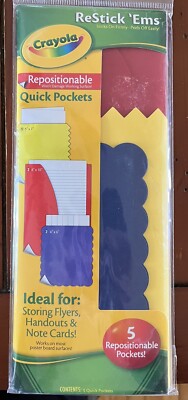 Crayola ReStick 'Ems Repositionable Quick Pockets 3 different sizes Lot ...