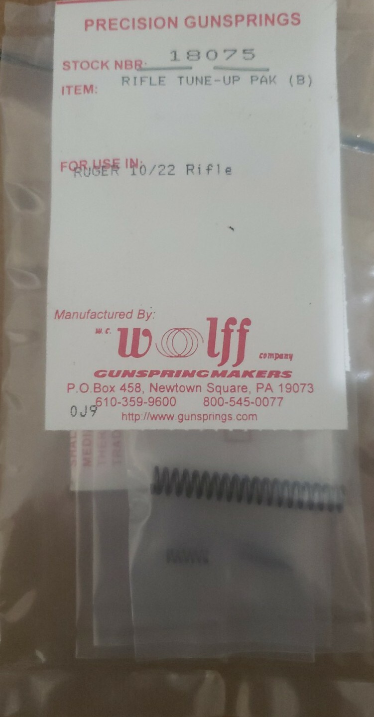 18075 WOLFF FITS RUGER 10 22, RIFLE TUNE-UP PAK (B) - NEW - FREE SHIP ...