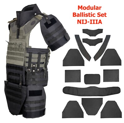 Modular bulletproof tactical Master set with UHMWPE and Aramid inserts ...