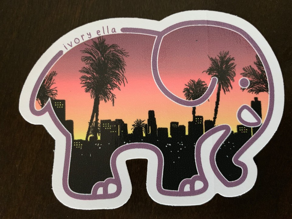 NEW Ivory Ella Los Angeles California Skyline Sticker Decal | eBay