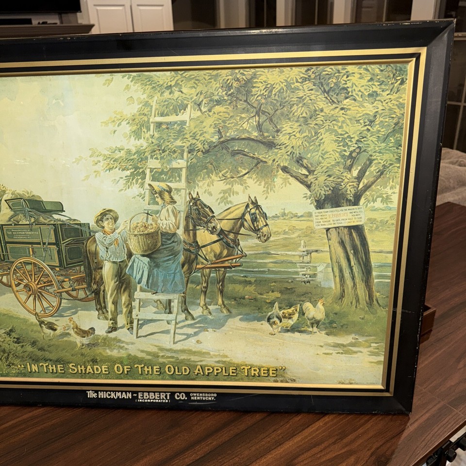 Vintage 1930’s Hickman-Ebbert Lithographed Metal Advertising Sign ...
