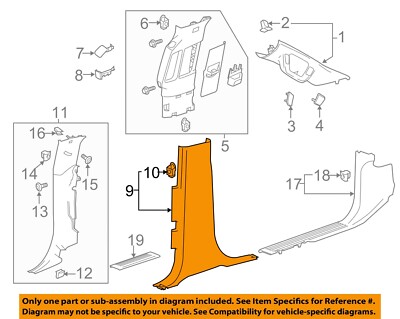 GM OEM 14-19 Sierra 1500 Cab Interior Trim-Lwr Ctr Plr Trim 84449131 | eBay