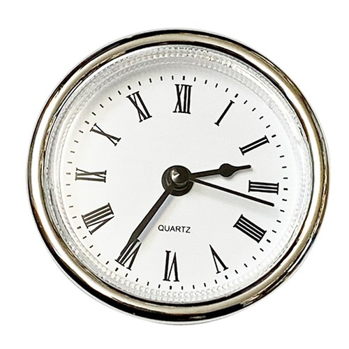 61mm Quartz Replacement Silver Bezel Clock Inserts Roman Numerals 57 ...