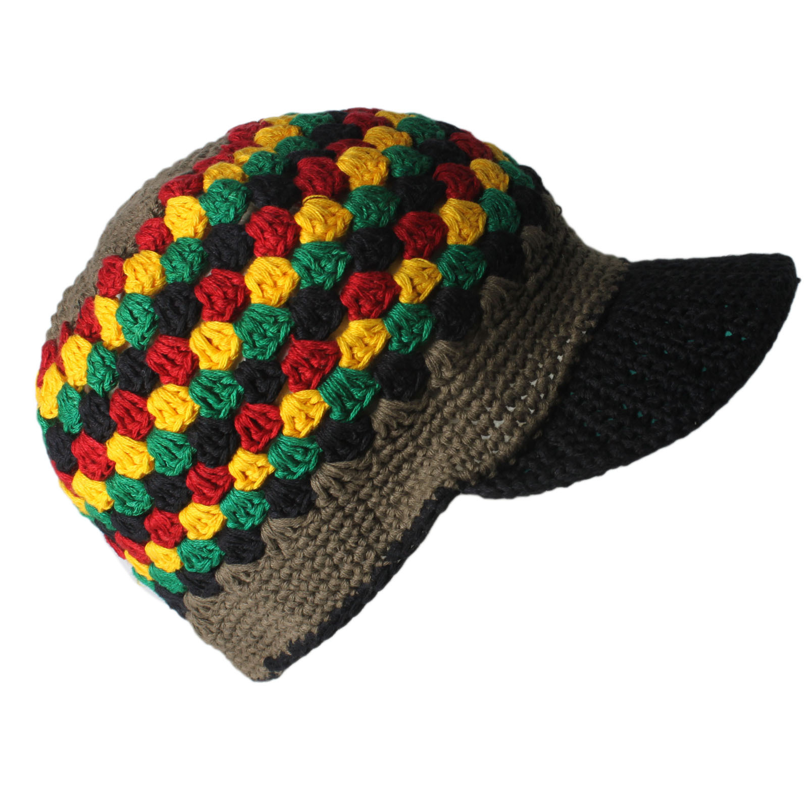 Handmade Rasta Kufi Hat Beanie Hat Cap One Love Hawaii Jamaica Reggae ...