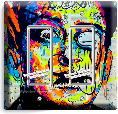 SALVADOR DALI ABSTRACT DOUBLE GFI LIGHT SWITCH WALL PLATE COVER ART ...