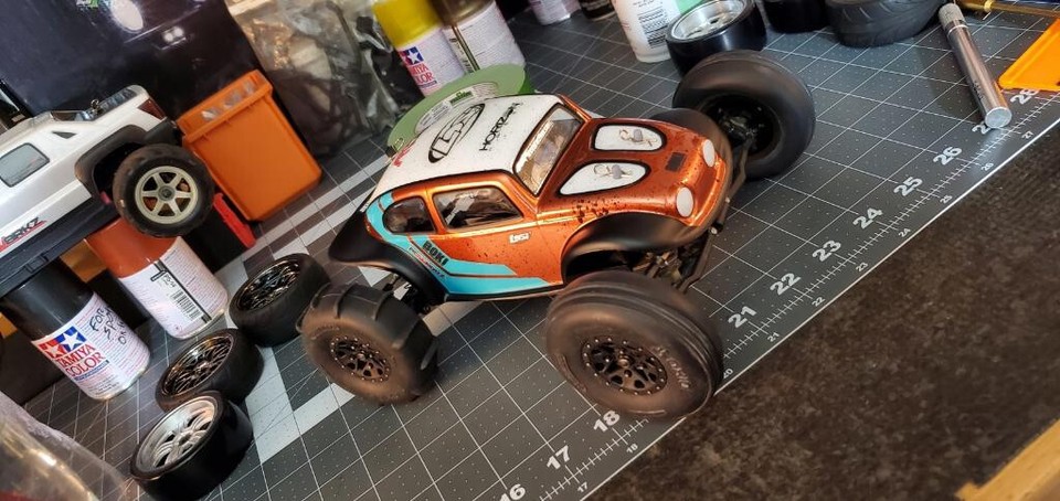 BOKI Racing Unpainted Mini-T Baja Bug Body 1/18 Team Losi 1304 Decal RC ...