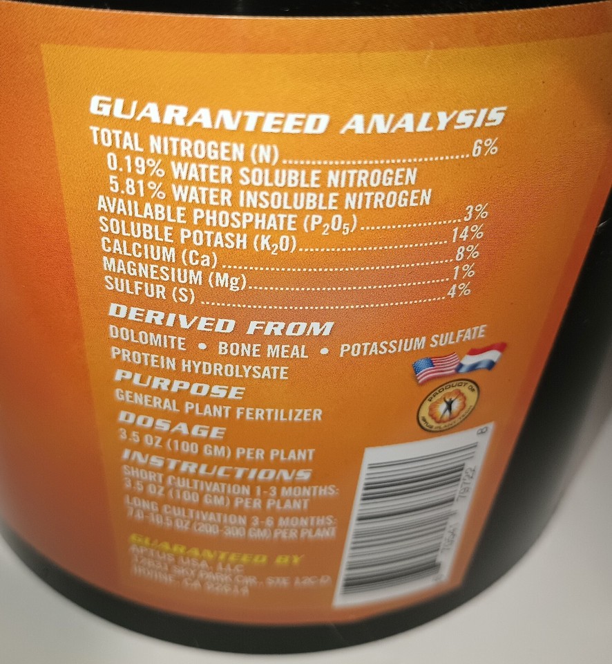 Aptus BaseBoost Nutrient Grow Pellets 2.2 LB Plant Fertilizer 1KG | eBay