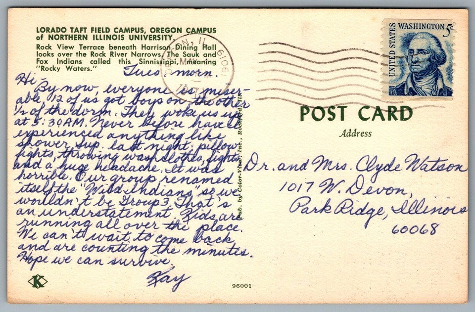 Postcard Oregon IL c1971 Lorado Taft Field Campus Oregon Campus NIU | eBay