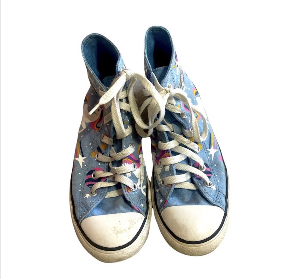 Converse All Star Girls Rainbow Unicorn Youth High Top Sz. 5Y/Women’s 7 ...