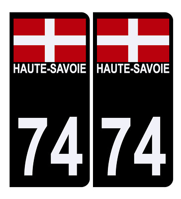 Autocollant Plaque d'immatriculation 74 Croix de Savoie Version Bis ...