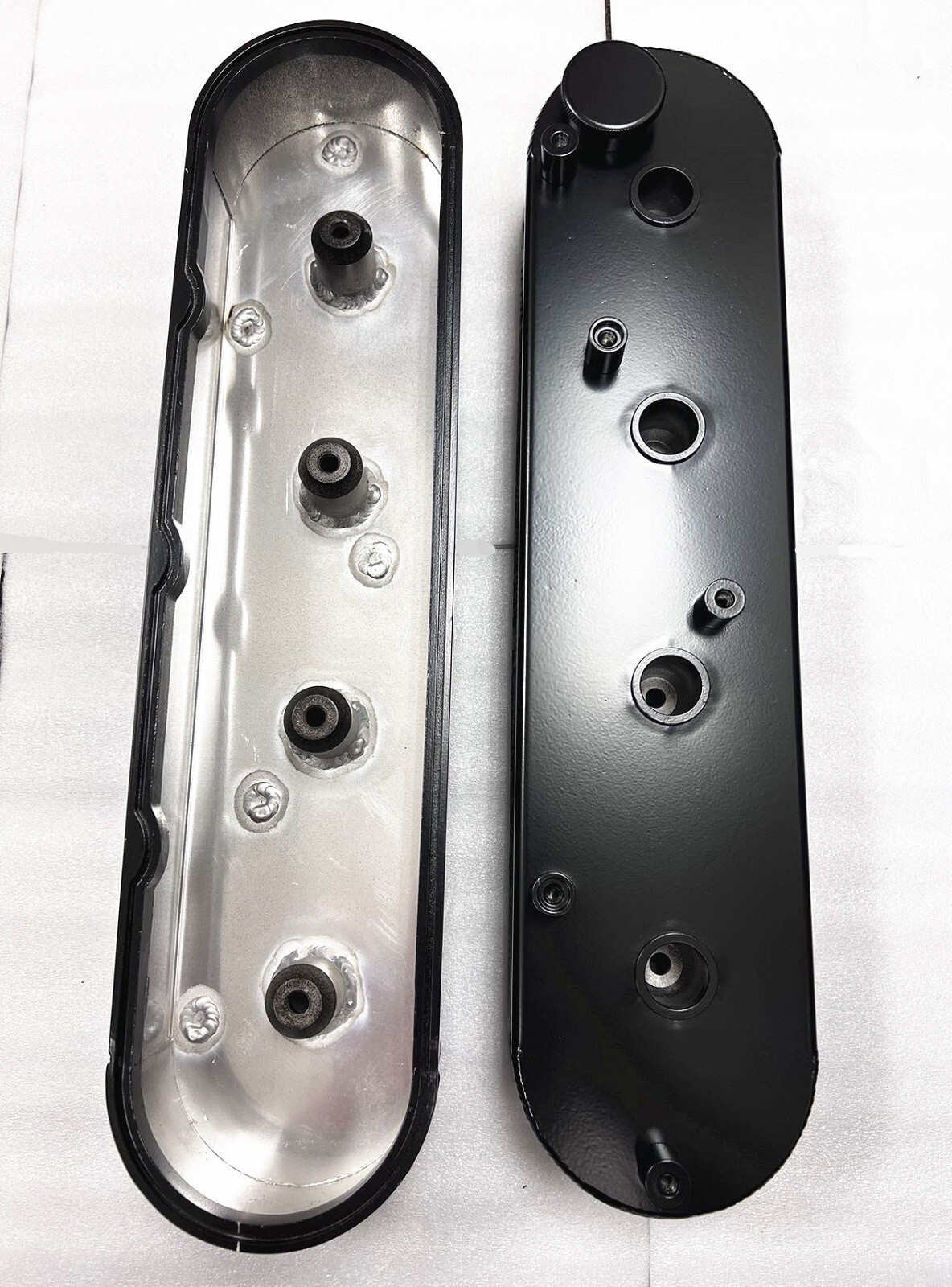 Chevy LS1 LS6 LS2 LS7 Fabricated Aluminum Valve Covers Black | eBay