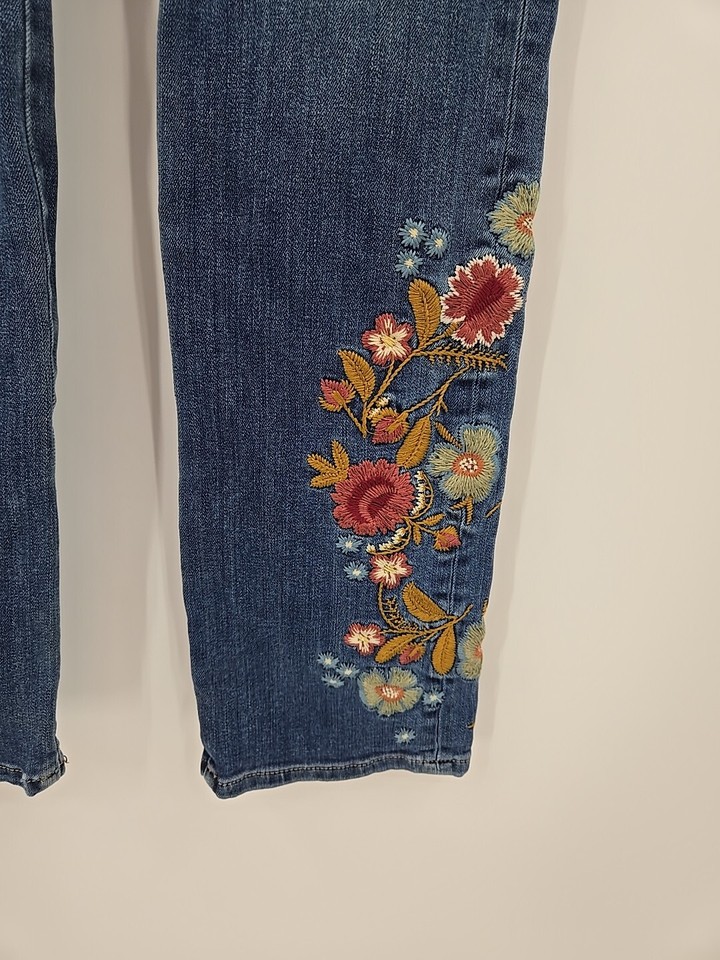 Sundance Magnolia Denim Jeans Embroidered Floral Women's Size 28 ...