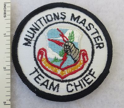 SAC MUNITIONS MASTER TEAM CHIEF PATCH US AIR FORCE STRATEGIC AIR ...