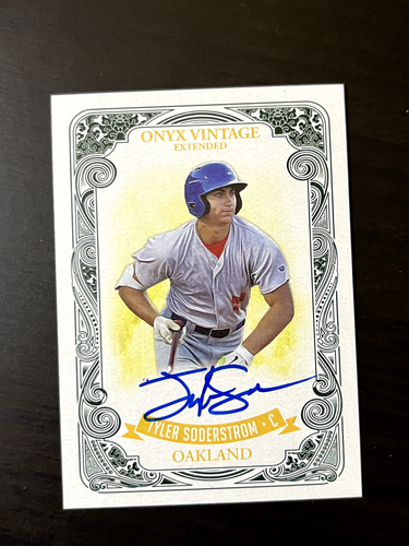Tyler Soderstrom 2021 Onyx Vintage Extended Autograph Blue Ink /400 # ...