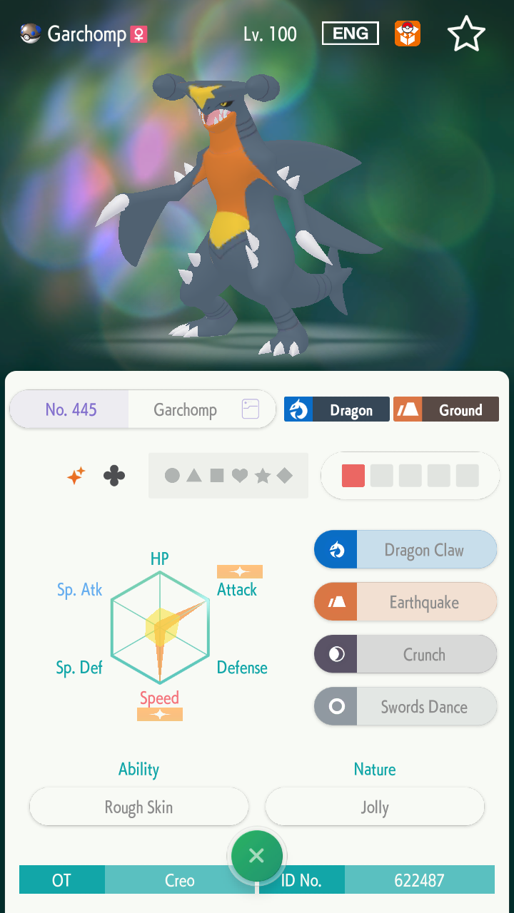 6IV Shiny Garchomp Battle Ready EV'D Pokemon Sword Shield HOME | eBay