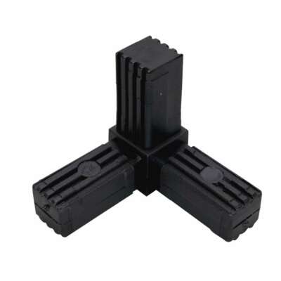 CONNECTOR RIGHT ANGLE FOR SQUARE TUBE JOINT 3 WAY PIPE PROFILE PLASTIC ...
