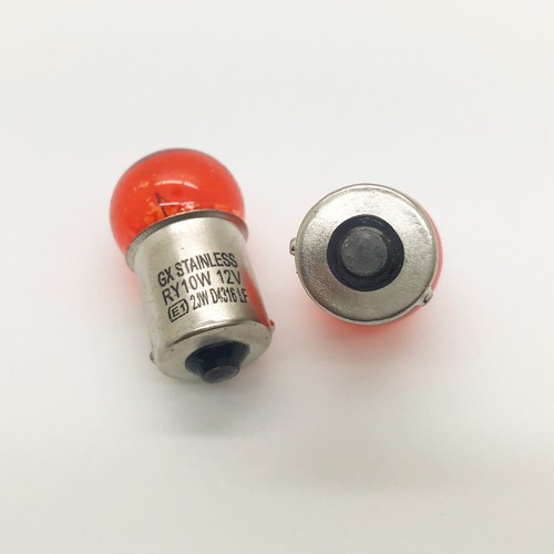 589 RY10W Amber 12v 10w BAU15S 245FY Bayonet Motorcycle Motorbike Car ...