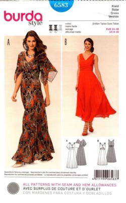 Burda Sewing Pattern 6583 Style Dress Size US 8-20 EUR 34-46 | eBay ...