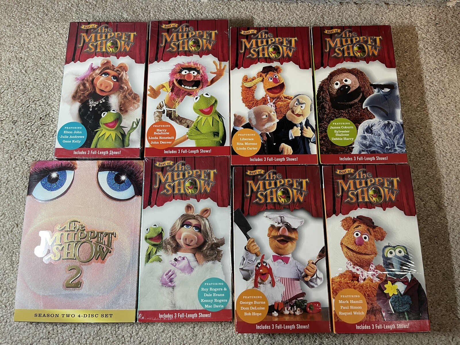 Lot of 7 Best of The Muppet Show VHS Tapes and The Muppet Show Season 2 ...