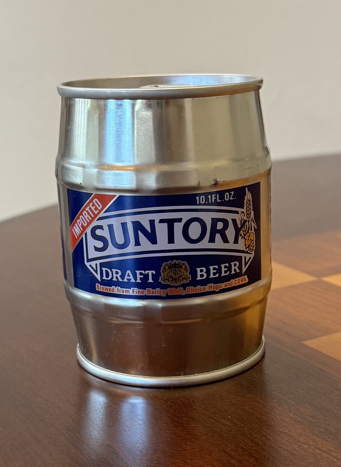 Suntory draft barrel 10.1 ounce empty Beer Can bottom opened | eBay