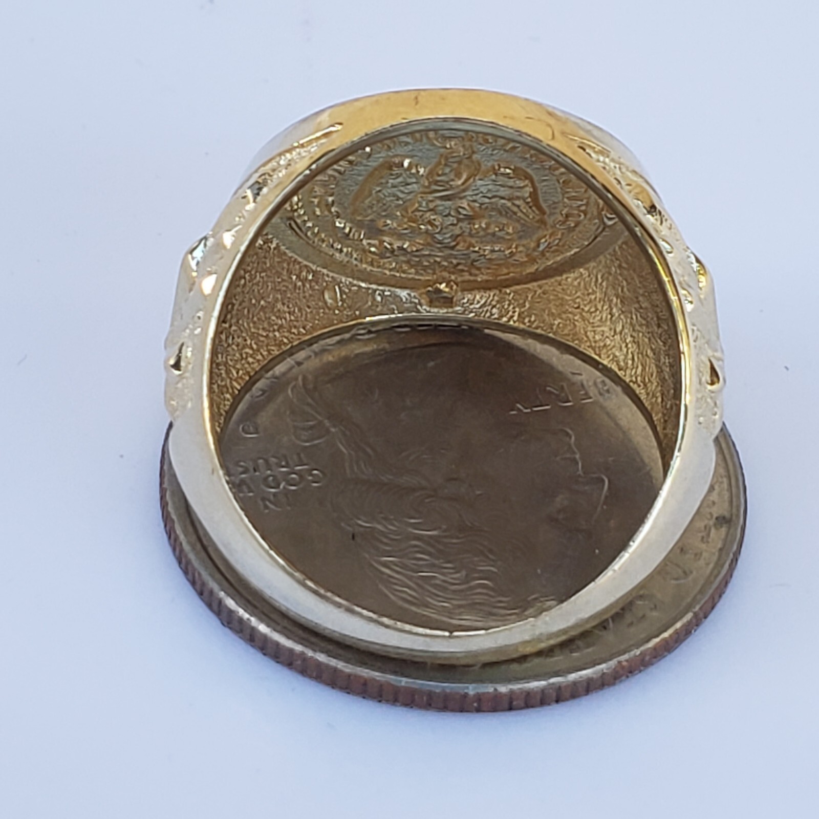 solid 14k Gold 50 Pesos Coin Centenario Ring Size 8 9 10 11 12 | eBay