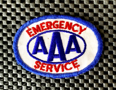 AAA EMERGENCY SERVICE EMBROIDERED SEW ON ONLY PATCH ROAD SERVICE 3 1/4 ...