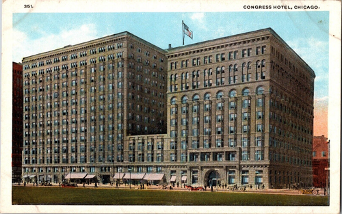 Vtg Postcard, Congress Hotel and Annexes, Chicago, Michigan Ave. | eBay