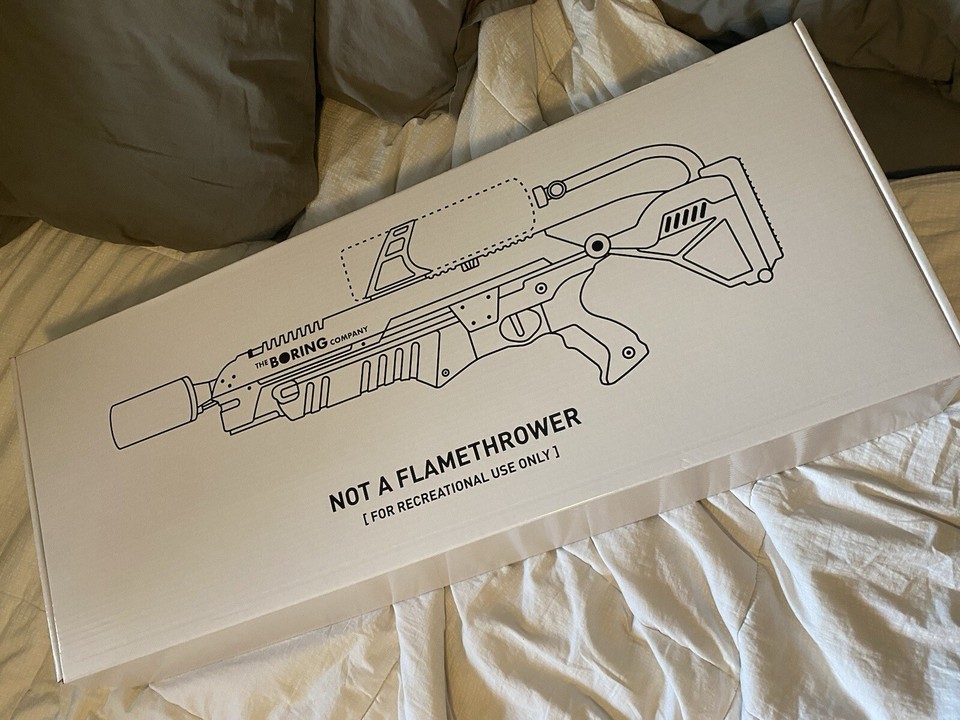 The Boring Company Not A Flamethrower Elon Musk Tesla | eBay