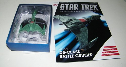 Star Trek Klingon D5-Class Battle Cruiser Model w/Magazine & Stand 102 ...