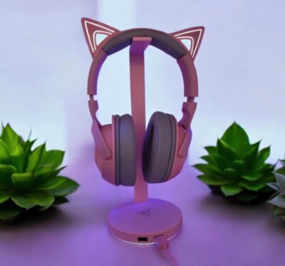 Razer Base Station V2 Chroma Gaming Headset Stand USB Quartz Pink ...