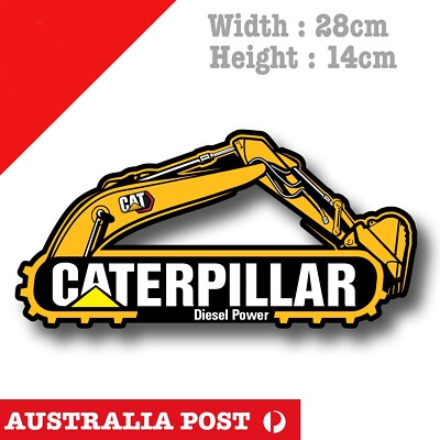 Caterpillar Diesel Power Logo EXCAVATOR Arm, Mine Machinery Sticker ...
