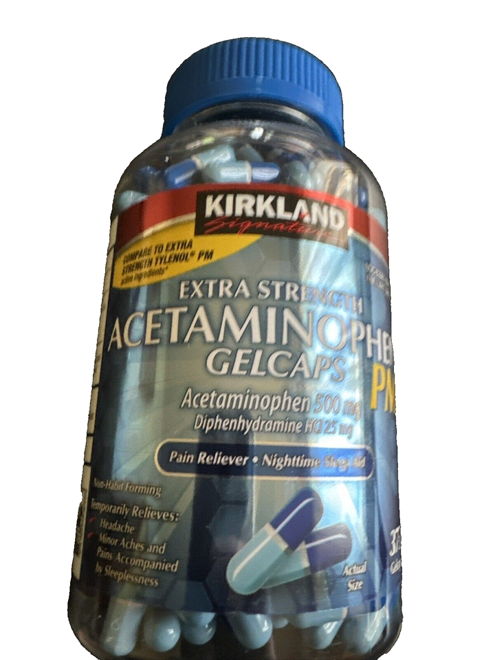 ️🔥 Kirkland Signature Acetaminophen PM, 500 mg, 375 Capsules ️🔥 ...