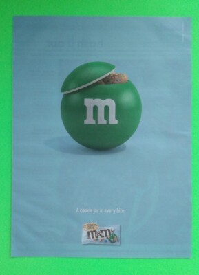 2022 M&M's Crunchy Cookie Print Advertisement Ad Wall Decor Art FRAME ...