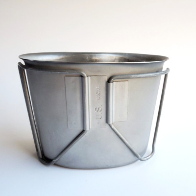 GENUINE US MILITARY CANTEEN CUP 1QT USGI STAINLESS HEAVY DUTY NEW ...