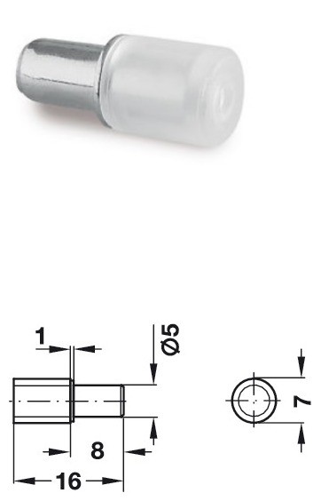12 METAL SHELF SUPPORTS PINS PEG PLUG IN 4,5,6,7MM HOLE KITCHEN ...