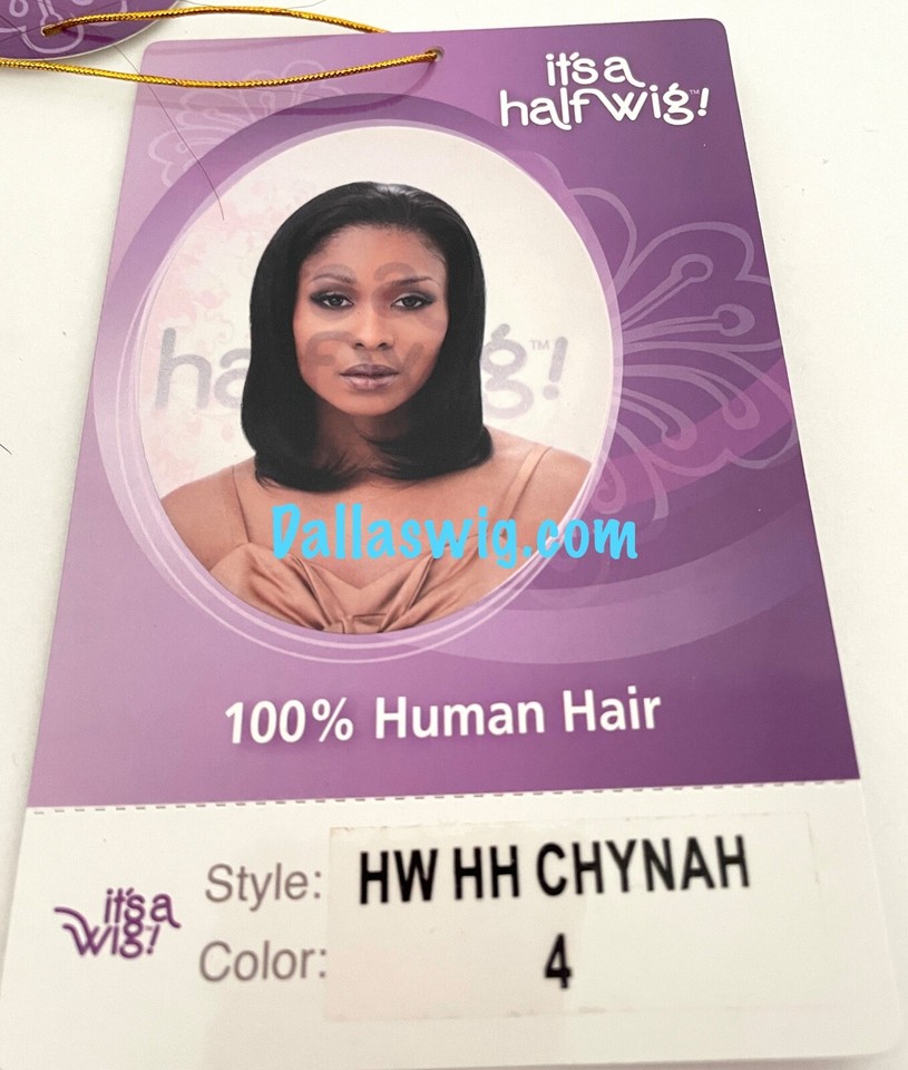 SALE 100% Human Hair 3/4 Wig Half Wig with Combs Layered Straight HH ...
