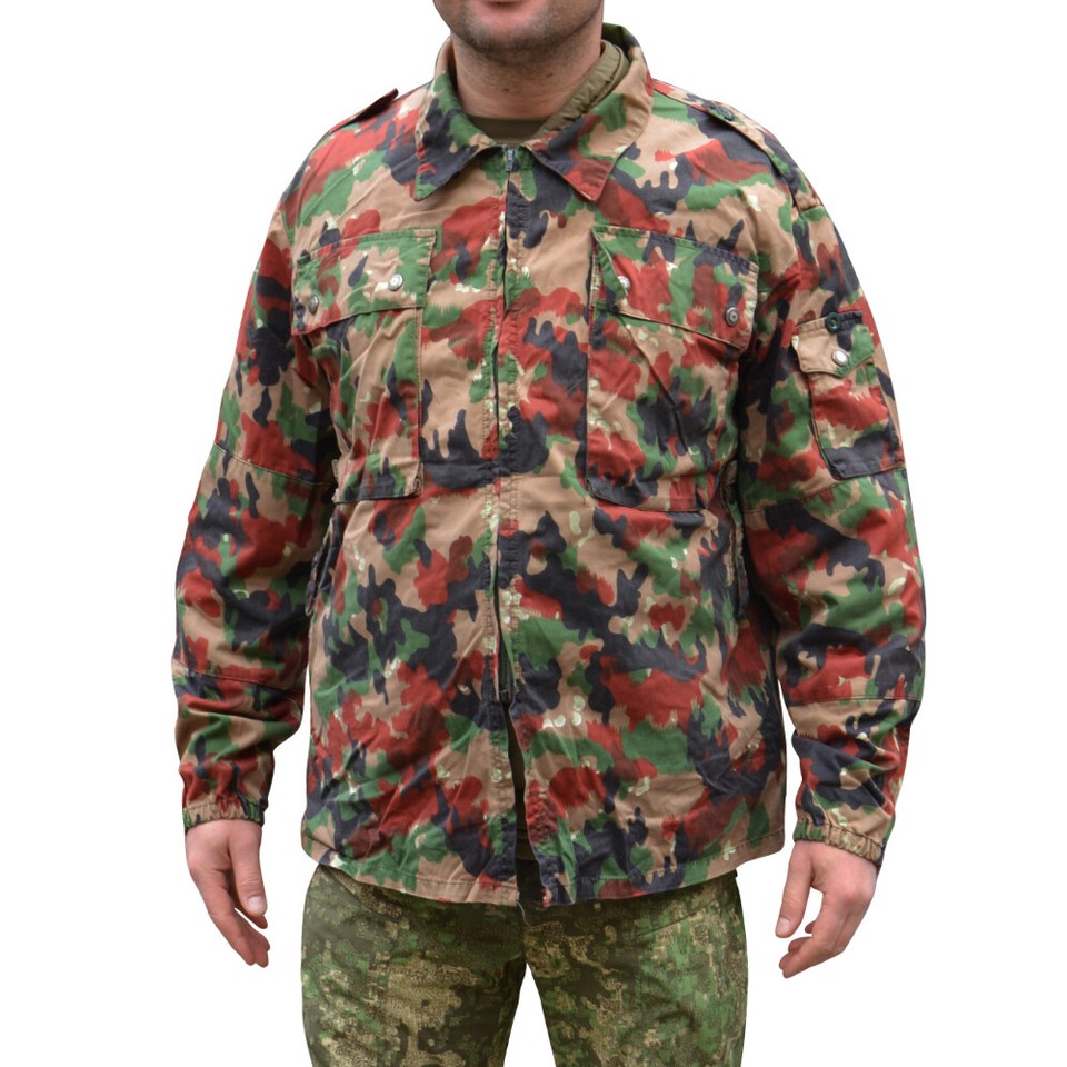 Jacket M83 TASS 57 Original Swiss Army Field Alpentarn Camo Shirt ...