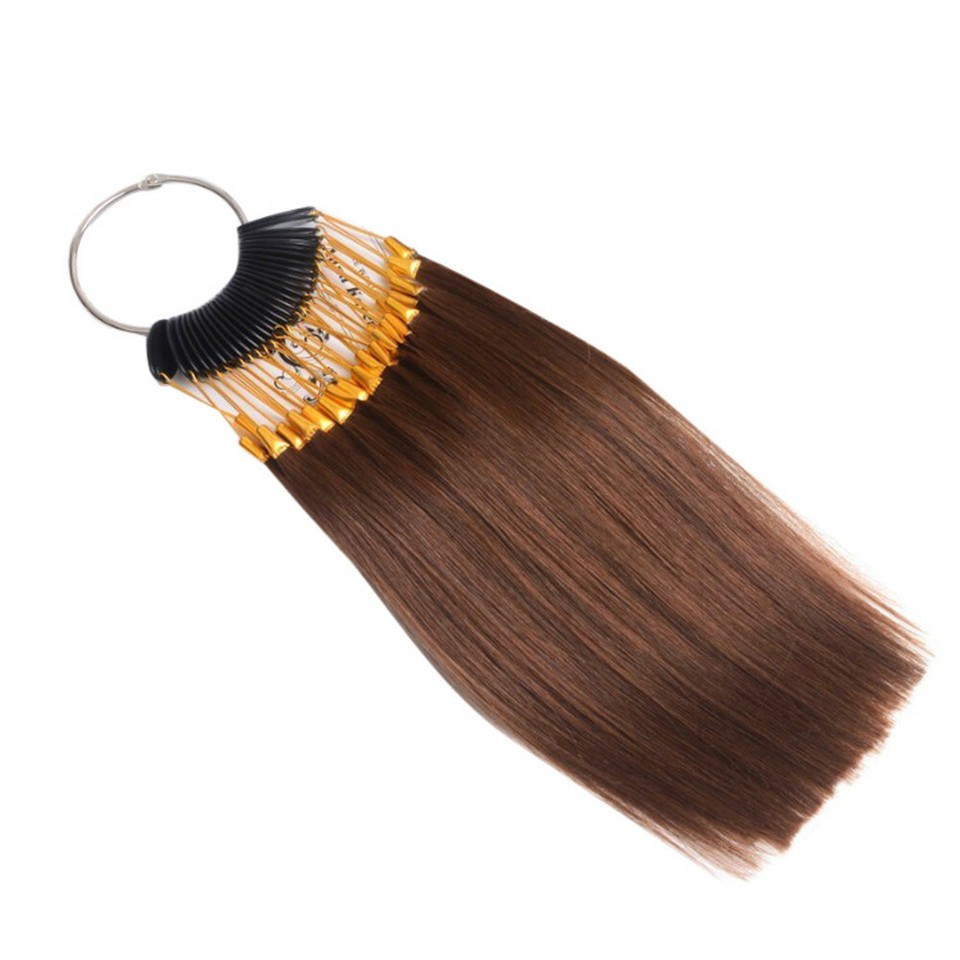100% Remy Human Hair Swatches For Testing Color Hair Color Sample Rings ...
