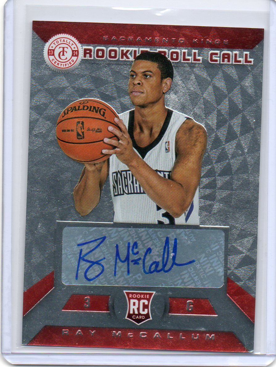 2013-14 Ray McCallum Totally Certified #17 RED ROLL CALL AUTO RC #D 86/ ...