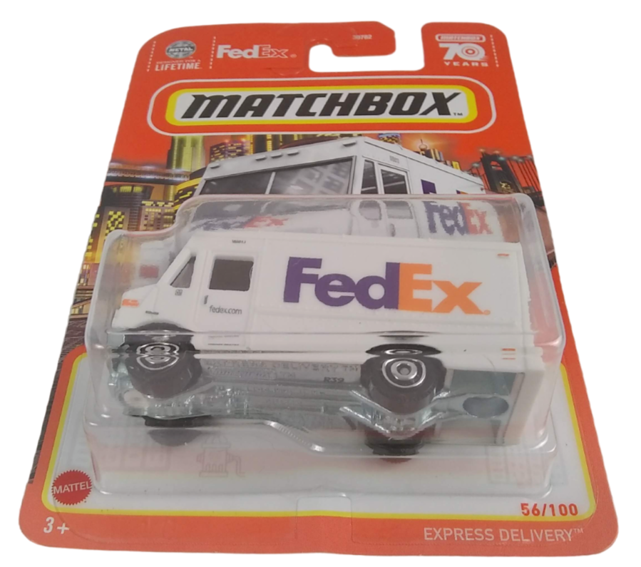 FedEx Express Delivery Matchbox Die Cast Parcel Mail Truck Van 1:64 ...