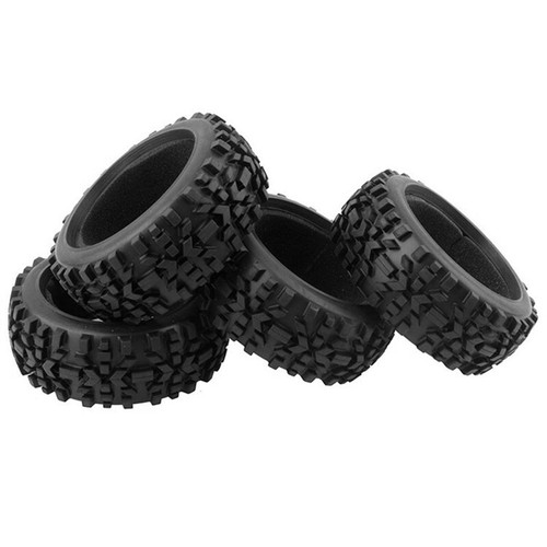 4Pc RC Wheels and Tyres with Hex 17mm Wheels Rims 1/8 Scale Off-Road ...