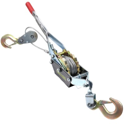 2 TONNE HAND WINCH Manual Hook Puller Landscaping Garden Tree Stump ...