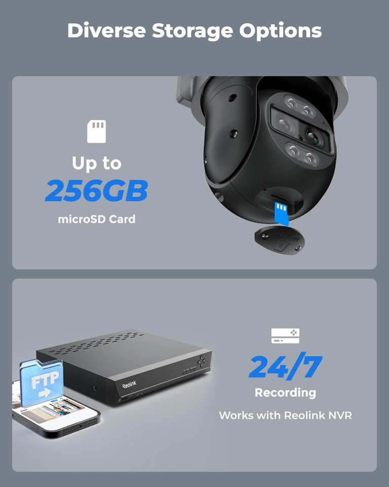 Reolink TrackMix WiFi Security Camera 4K8MP PTZ Auto Tracking Color ...