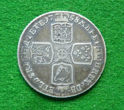 1758 GEORGE II SHILLING - VF | eBay UK