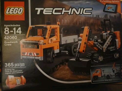 NEW Lego Technic 42060 Roadwork Crew Truck Bobcat Trackhoe Excavator ...