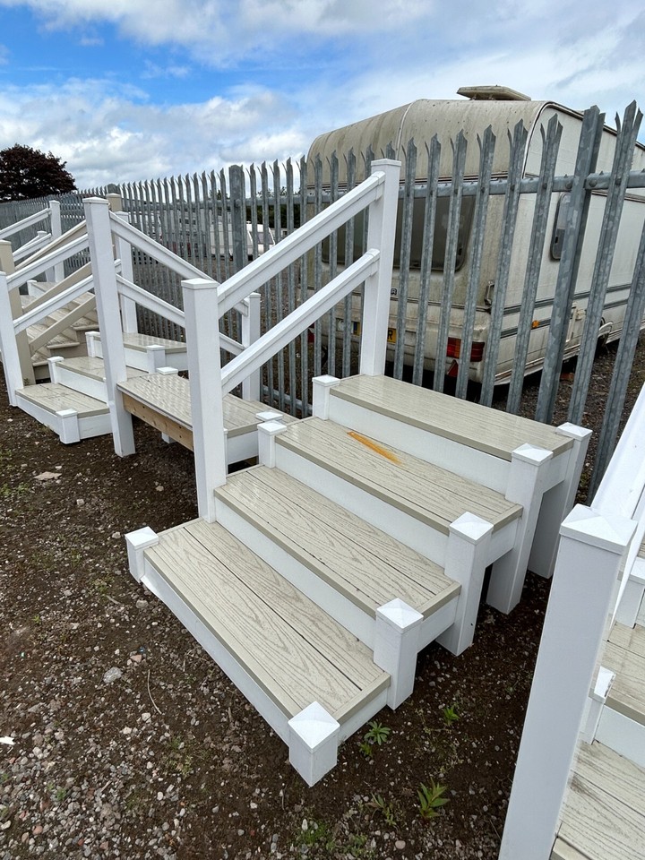 UPVC Static Caravan Steps | eBay UK