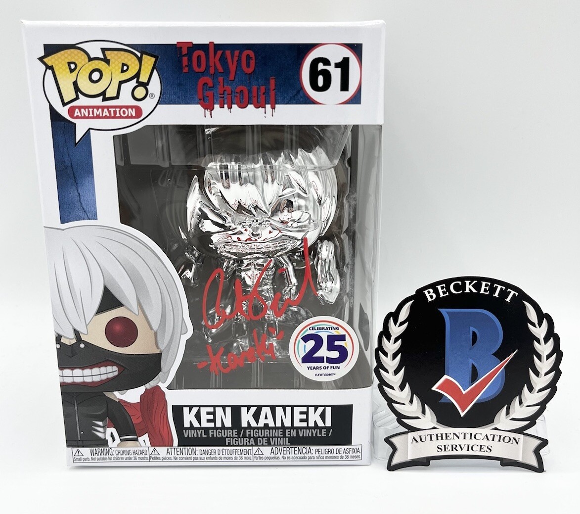 KEN KANEKI TOKYO GHOUL AUSTIN TINDLE SIGNED FUNKO POP 61 CHROME M ...