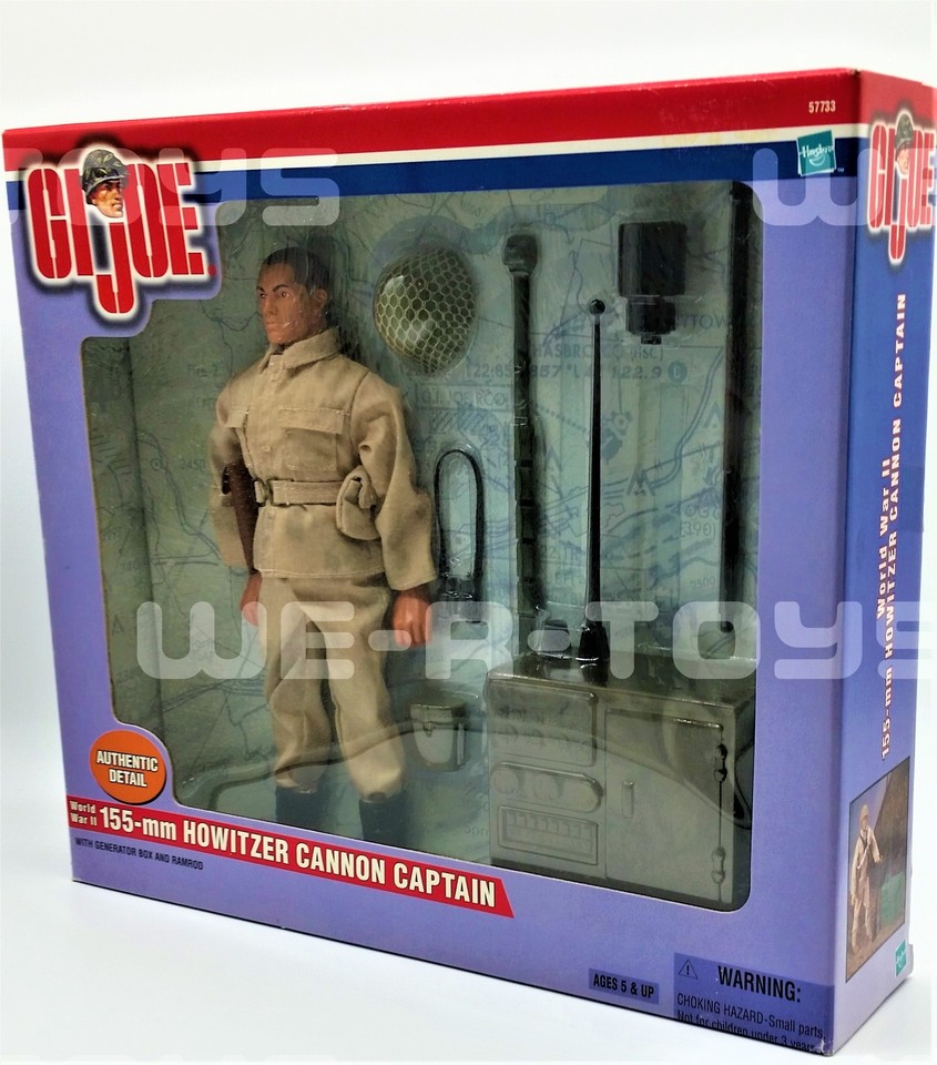 2000 G I Joe 12" WWII 155-mm Howitzer Cannon Captain Action Figure ...